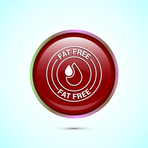 Fat Free Icon Design Illustration Zero Fat Circle Badge Label For