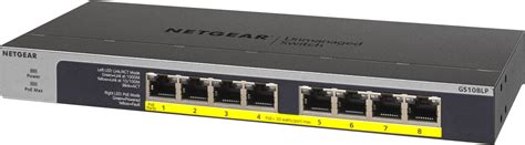 Netgear 8 Port Gigabit Ethernet PoE Unmanaged Switch 60W Total PoE Power Budget 16 Gb S