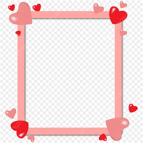 Precioso Marco Con Corazones PNG Dibujos Encantador Marco Corazones