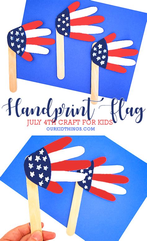 Handprint American Flag Class Projects