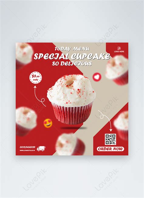맛있는 컵 케이크 전단지 템플릿 디자인 이미지 사진 450152440 무료 다운로드