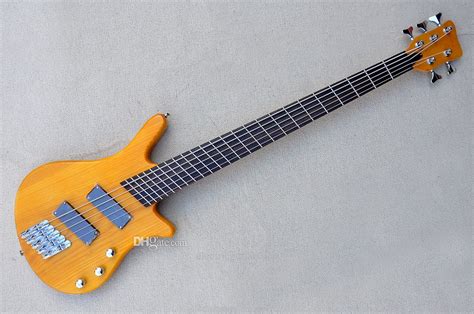 Factory Custom 5 Strings Electric Bass Guitar Chrome Hardwares Ash Body