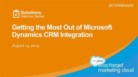 Getting The Most Out Of Microsoft Dynamics Crm Integrations Pptx Email Internet