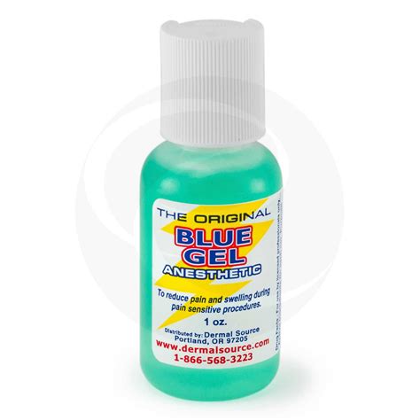 Lidocaine Blue Gel Tattoo Numbing Topical Anesthetic Cream Gel 1 Oz