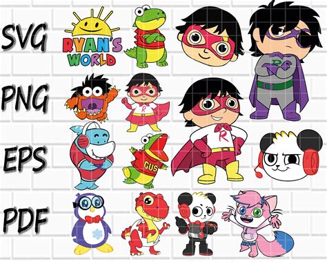 Ryans World Characters Png Svg  Digital Downloads No 57 Off