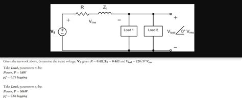 Solved Given The Network Above Determine The Input Voltage