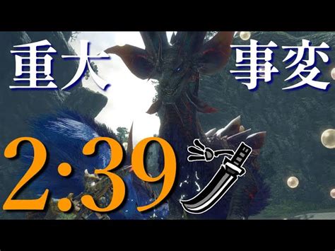 【mhrise】ヌシ・タマミツネ重大事変 太刀ソロ 239″33 Apex Mizutsune Emergency Longsword