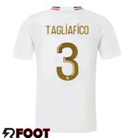 Ou Faire Floquer Un Maillot Lyon OL TAGLIAFICO 3 Domicile Blanc 23 24