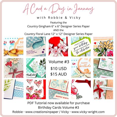 Birthday Cards Tutorial Week January Creations In Paper