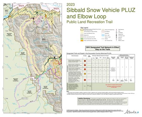 Sibbald Snow Vehicle Pluz And Elbow Loop Recreation Trail 2023 Map By