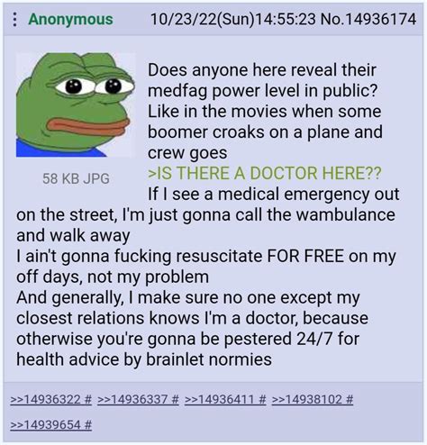 Anon Is A Doctor Rgreentext