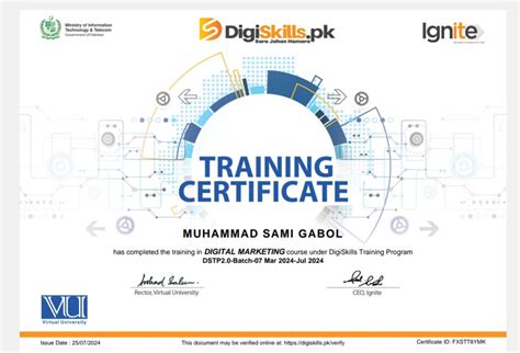 Muhammad Sami Gabol On Linkedin I Am Excited To Share That I Have Completed My Digital