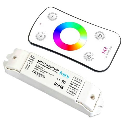 Ltech Led Rgb Controller 2 4g Rf M3 3a Receiver M3 Rf Wireless Touch Remote Dc12v 24v 3ax3ch 9a