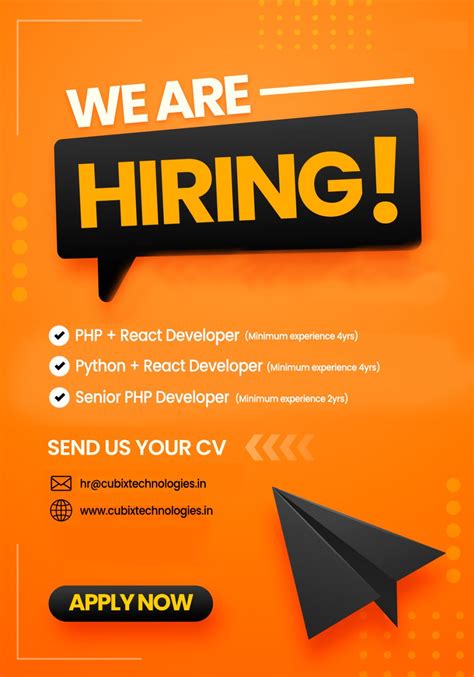 Cubix Technologies On Linkedin Hiring Vacancy Jobopportunity