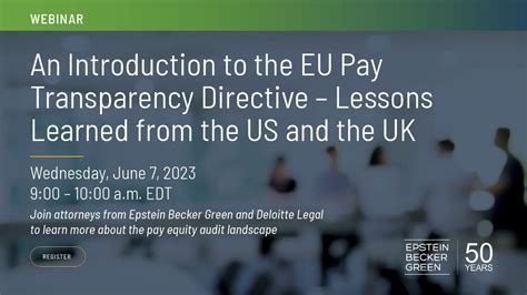 Webinar 6 7 Introduction To The EU Pay Transparency Directive