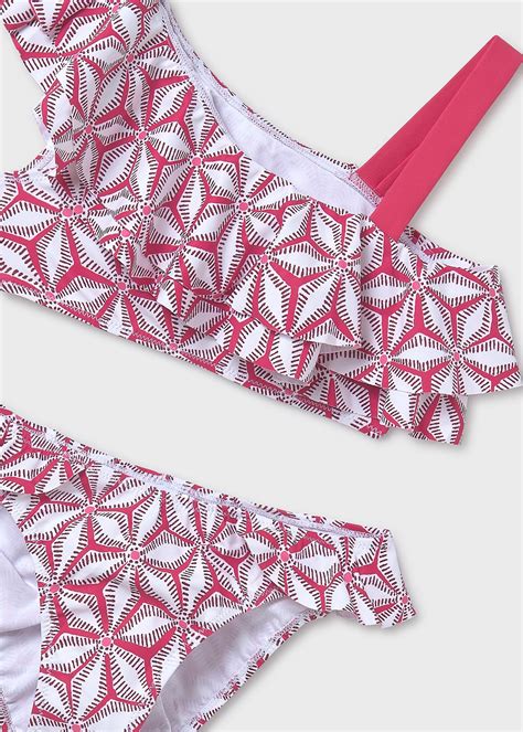 Girl Print Ruffle Bikini Hibiscus Mayoral