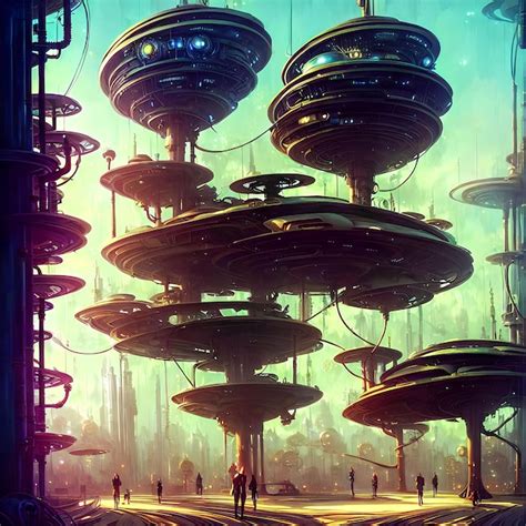 Premium Ai Image Steampunk Multistory Futuristic Treehouse Building
