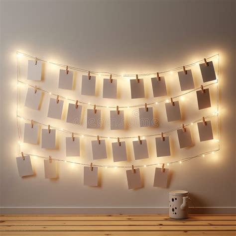 Empty Slips Of Paper Hanging On A String Bulletin Board Stock Image