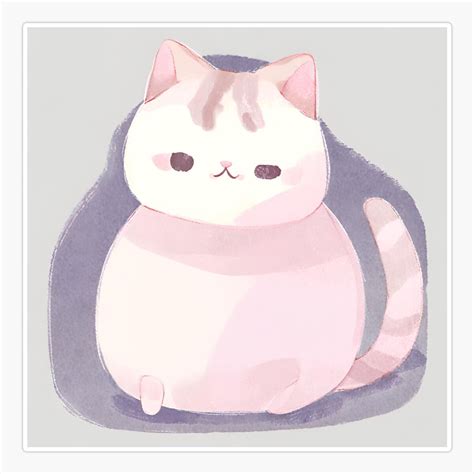 Maneki Curious Chibi Kitty Sticker Phone Decal Water Bottle Stickers