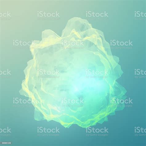 추상적인 벡터 다각형 사이버 스 퓌 어와 삼각형 메쉬 구형 배경입니다 미래의 3d 조명 빛나는 입자 및 다각형의 영역을 왜곡 디지털 시작입니다 Ui 나 Hud 요소입니다