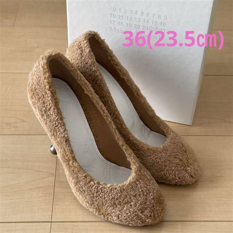 未使用展示品♪メゾンマルジェラ ハイヒールパンプス36 ファー 釘ヒール 箱付 メルカリ