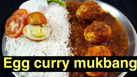 Spicy Egg Curry Mukbang Mukbang With Wife Spicy Egg Youtube