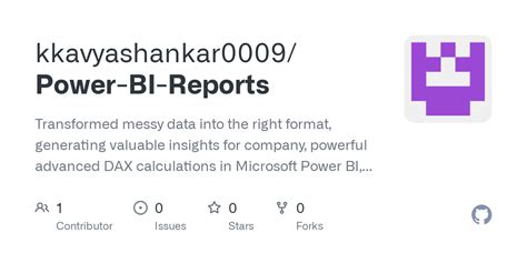 GitHub Kkavyashankar0009 Power BI Reports Transformed Messy Data Into The Right Format