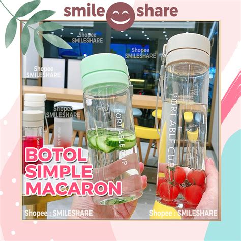 Jual Botol Simple Macaron Botol Korea Botol Viral Botol Pastel 600 Ml