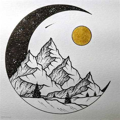 Half Moon Drawing