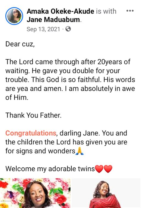 Nigerian Woman Gives Birth To Twins After 20 Years Of Waiting