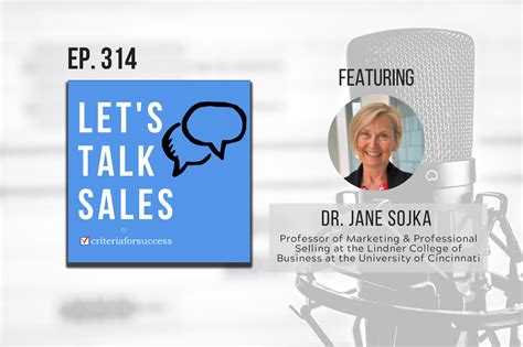 Empowering Women In Sales Dr Jane Sojka Lets Talk Sales Podcast