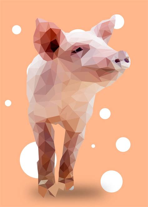 Pig Poster Picture Metal Print Paint By Lee Jani Displate