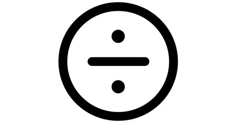 Division Circle Interface Math Divided By Sign Mathematics Smiley