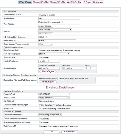 Sophos UTM IPSec Fallback With Different Vendor Network Guy