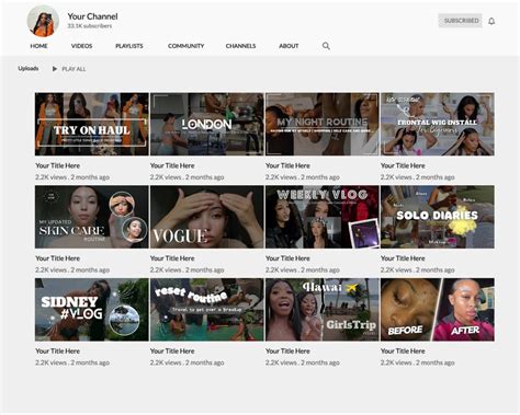 16 Youtube Thumbnails Templates Youtube Thumbnail DIY Etsy