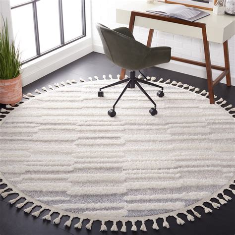 Safavieh Moroccan Tassel Shag Mts646a Beige Ivory Rug Studio