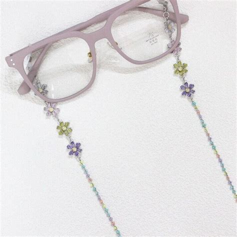 Colorful Flowers Beads Sun Glasses Neck Chain Cord Lanyard Retainer