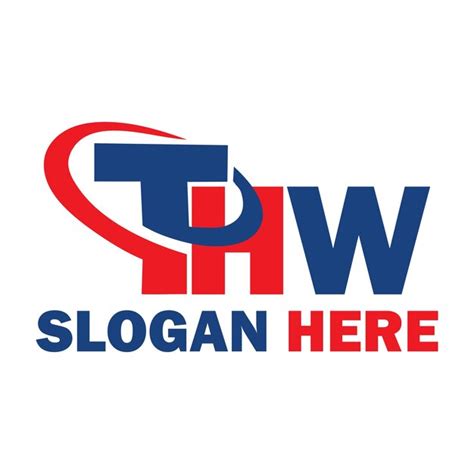 Premium Vector Thw Letter Logo Design With A Circle Shape Thw Circle