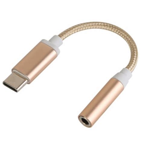 USB C Type C Adapter Port To 3 5mm Aux Audio Jack Gold 1 Unit Frys