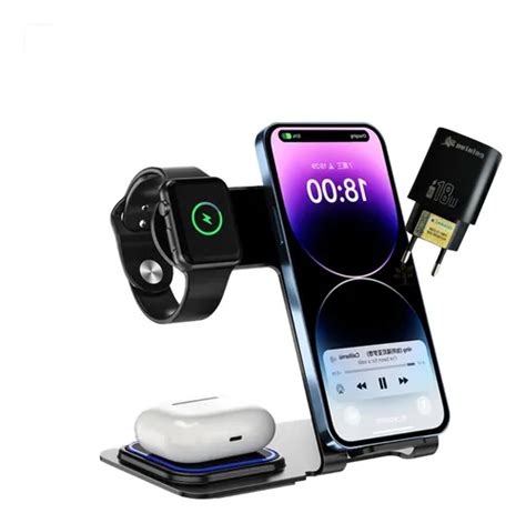 Carregador Indução Compatível Iphone Watch Airpod Base Ws12