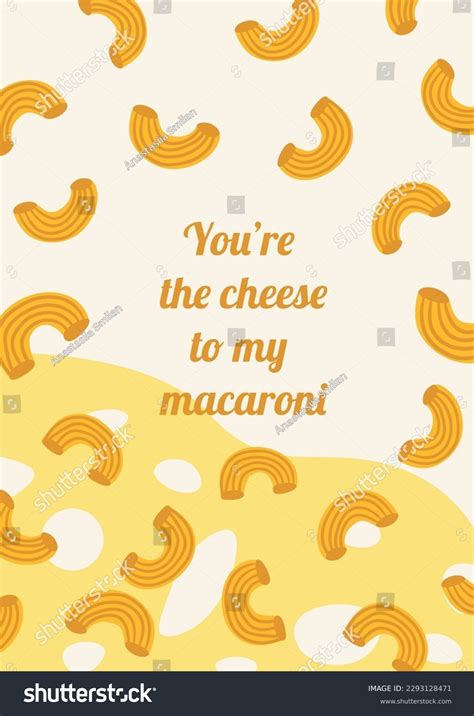 Pasta Macaroni Cheese Poster Background Stock Vector Royalty Free