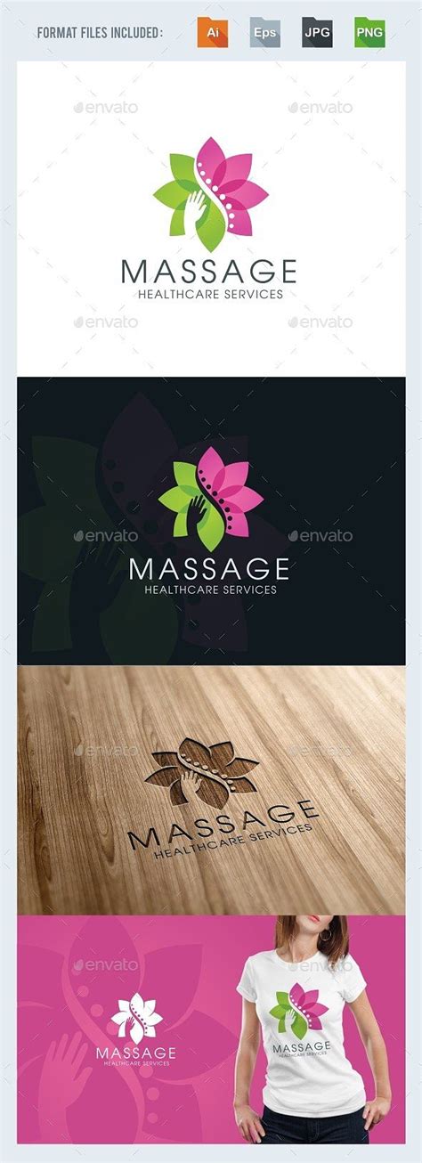 按摩按摩标志模板——符号标志模板massage Chiropractic Logo Template Symbols Logo