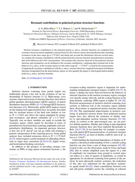 Pdf Resonant Contributions To Polarized Proton Structure Functions