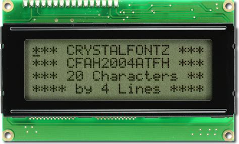 Sunlight Readable 20x4 Character LCD From Crystalfontz