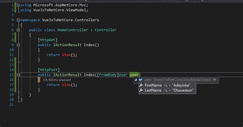 Post Data From VueJs To ASP NET CORE Using Axios ADEYINKA OLUWASEUN DOYIN