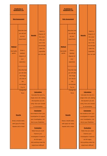 Gcse Biology Required Practicals Writing Strip Teaching Resources