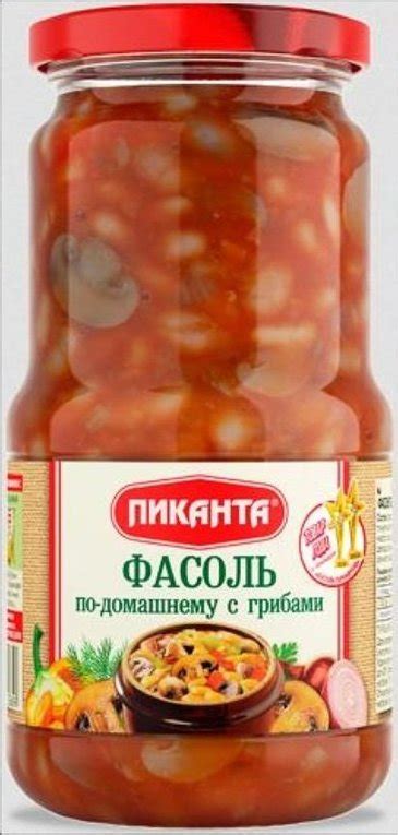 4607036202369 Фасоль по-домашнему с грибами пиканта 530г ст/б то, аэп, 1/12
