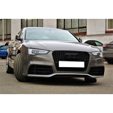 全新audi 奧迪 A5 15 14 13 12年pp材質 改裝rs5款 前保桿 含蜂巢亮黑網 水箱罩 蝦皮購物