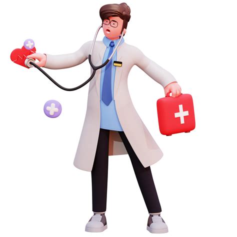 ilustração de médico masculino de personagem 3d 10314320 PNG