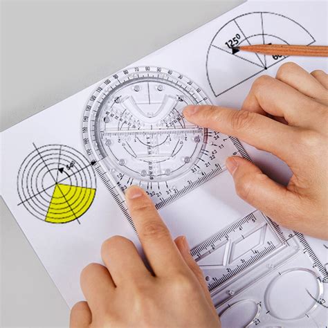 Geometric Drawing Template Measuring Tool For Arti Grandado